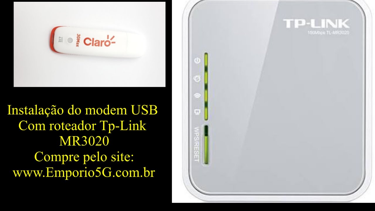 Instalação do Modem USB ZTE no Roteador Tp-Link MR3020/ Modem ZTE - YouTube