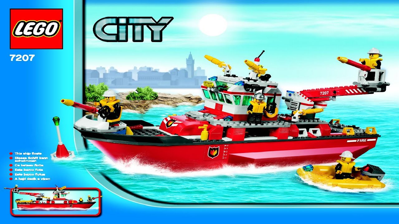 LEGO instructions - City - Fire - 7207 - Fire Boat - YouTube