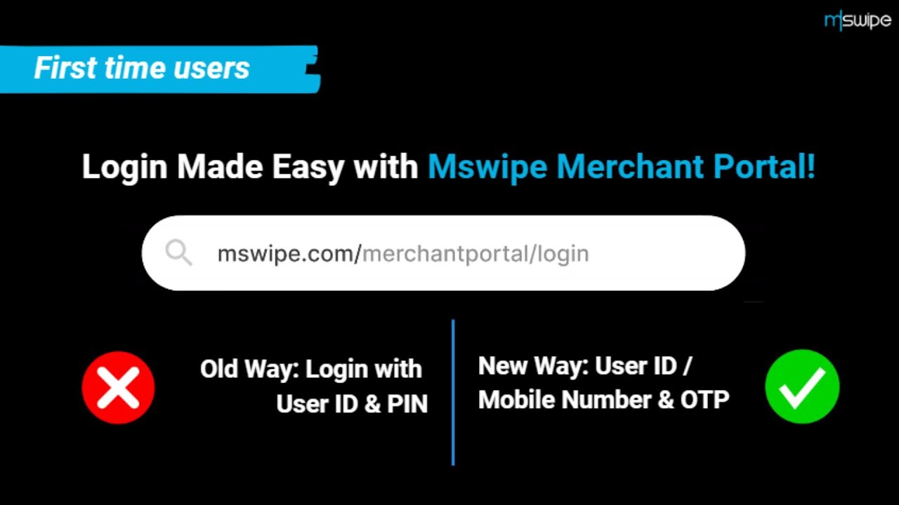 Login made easy with Mswipe Merchant Portal - First time users - YouTube