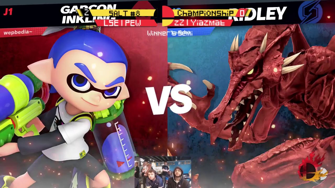 [S@LT#8] PEW (Ness, Inkling) vs Yiazmat Goth (Ridley, Incineroar ...