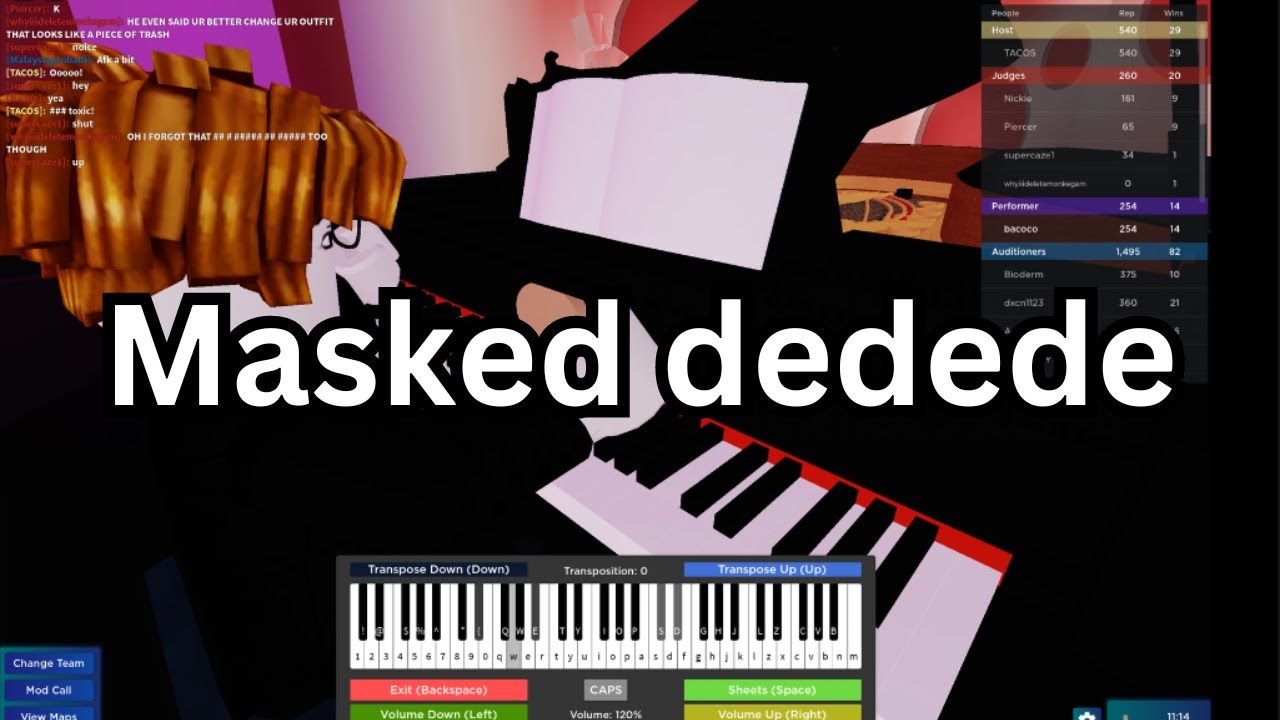 Masked dedede - Roblox got talent (Piano cover) (sheets in desc) - YouTube