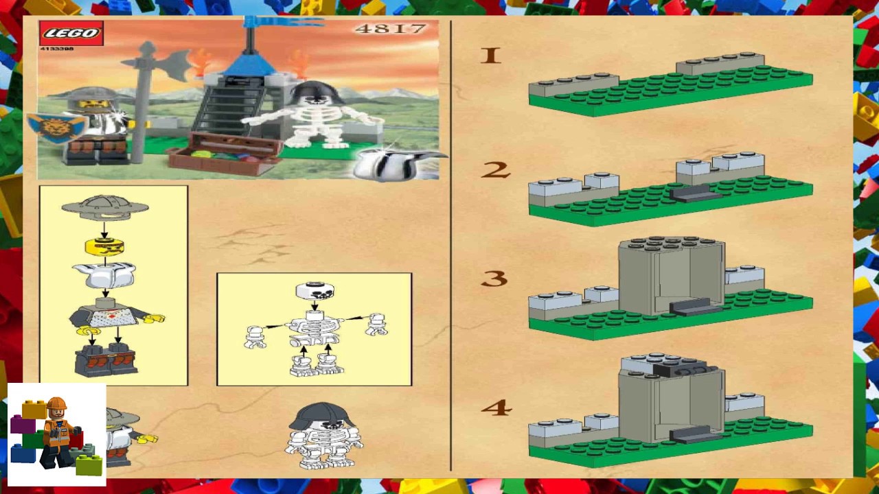 LEGO instructions - Castle - Knights Kingdom - 4817 - Dungeon - YouTube