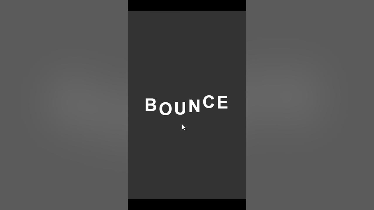 Bouncing Text HTML CSS #coding #htmlcss #webdevelopment - YouTube