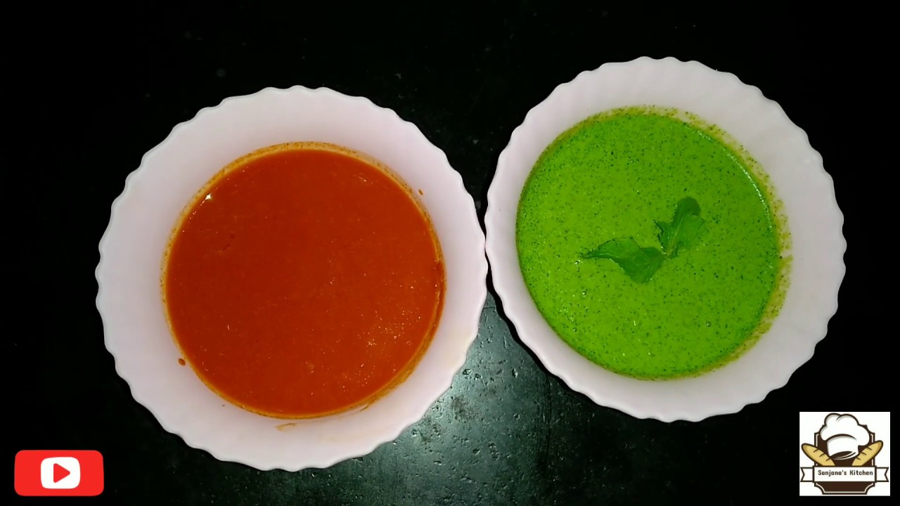 Green Red Chutney Recipe | Chatni | ग्रीन चटणी आणि रेड चटणी | Green ...