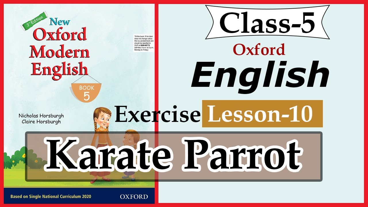 Karate Parrot | New Oxford Modern English | Book 5 Lesson 10 | Exercise ...