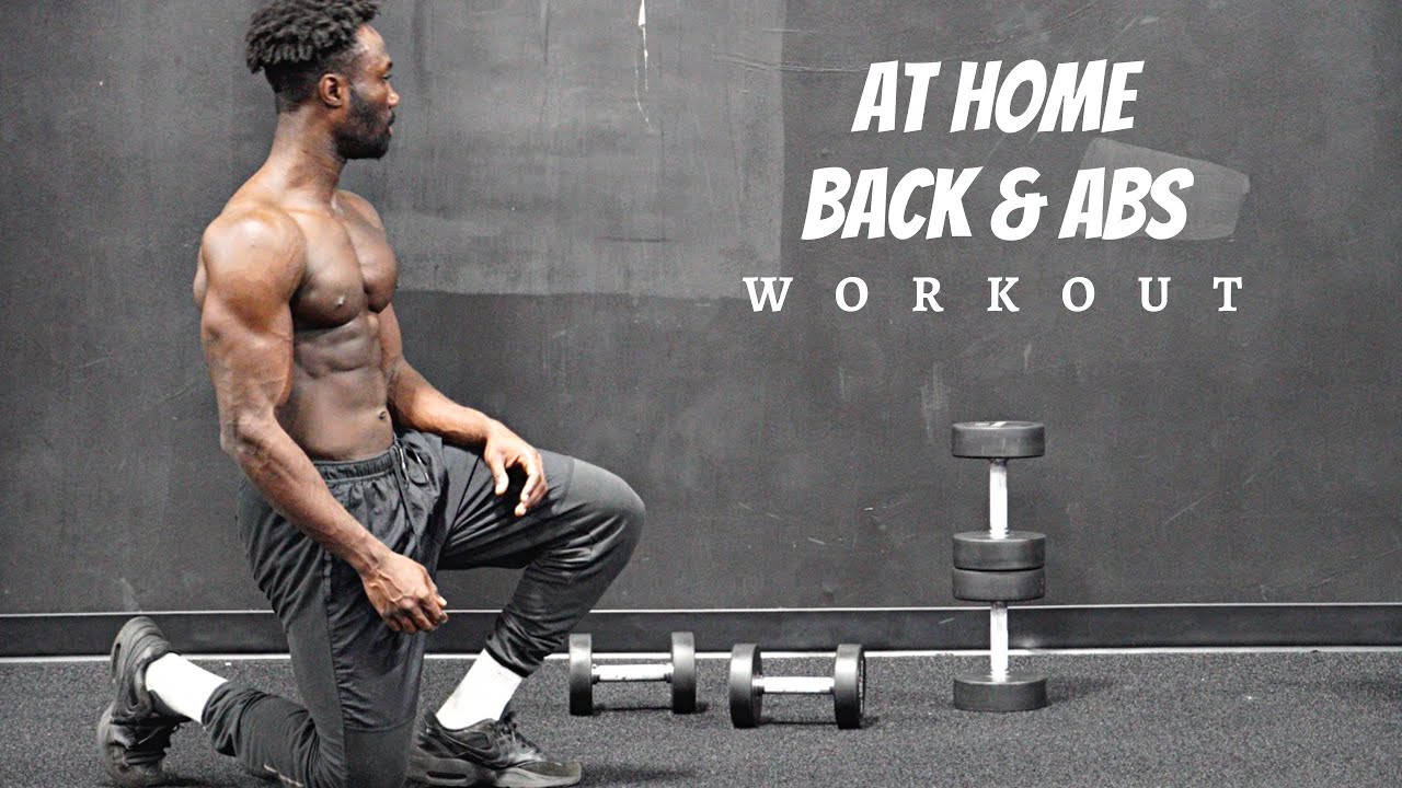 ABS & BACK | 20 MIN AT HOME WORKOUT! (DUMBBELLS ONLY!) - YouTube