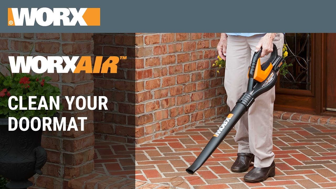 Clean your doormat with the WORX Air - YouTube