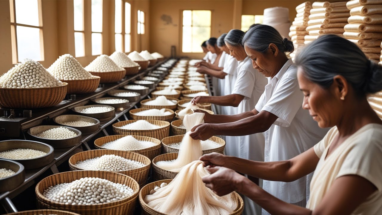 Wie Seide hergestellt wird | Zucht- und Ernteprozess der Seidenraupe ...