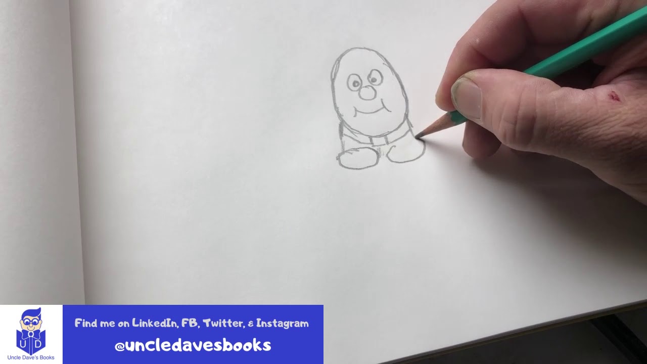 How to draw Uncle Daves Books Humpty Dumpty - YouTube