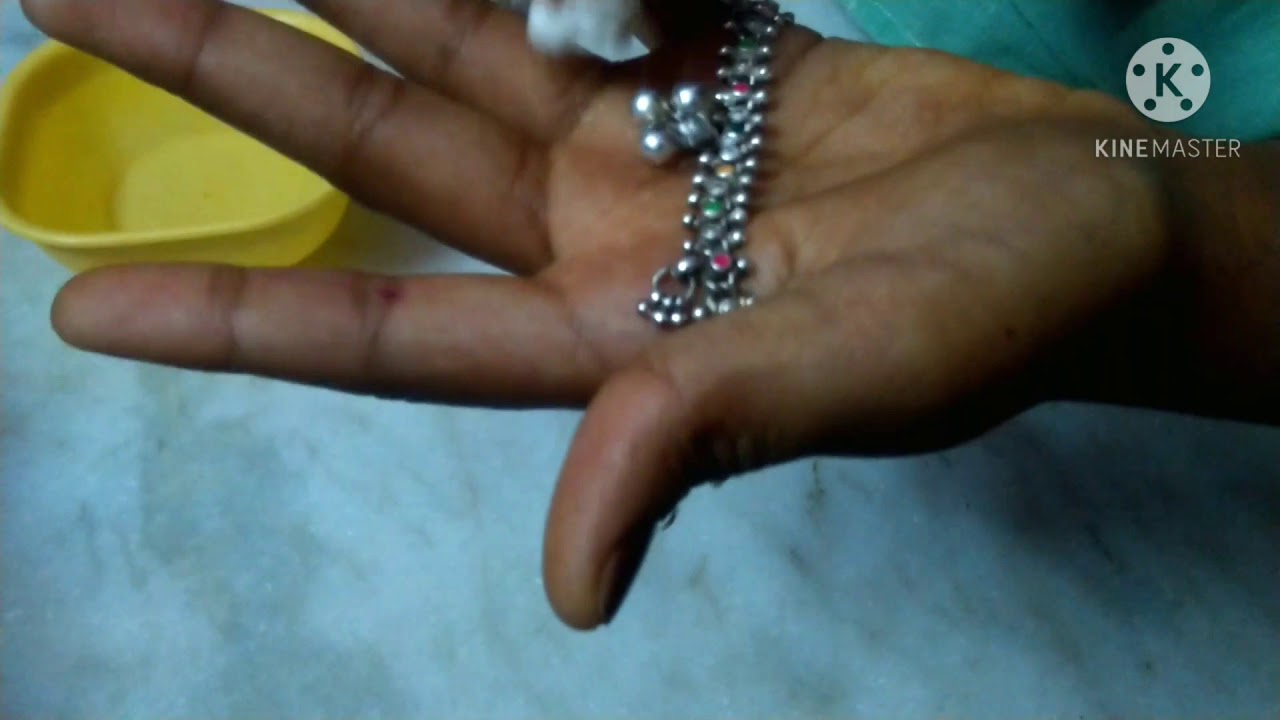 How to clean anklets|| anklet cleaning at home|| old to new look ...