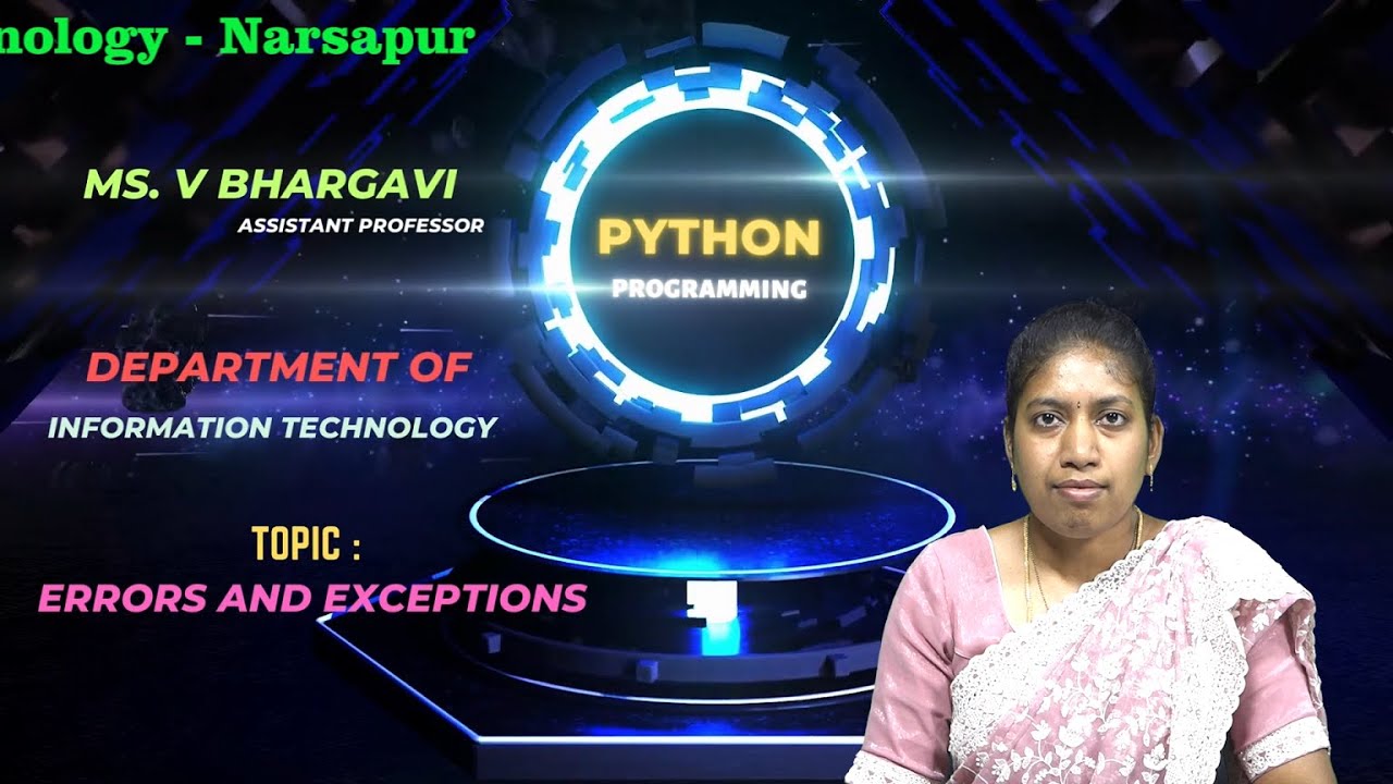 Errors and Exceptions in Python by Ms. V Bhargavi - YouTube
