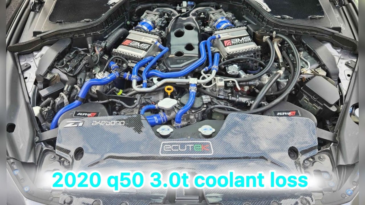 2020 Infiniti Q50 3.0t coolant loss - YouTube
