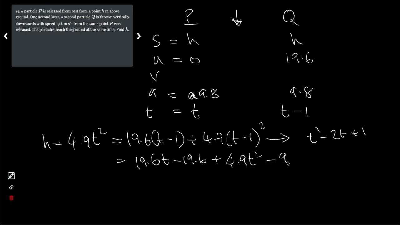 A Level Maths - 1D Constant Acceleration Q14 (mathsquestions.app) - YouTube