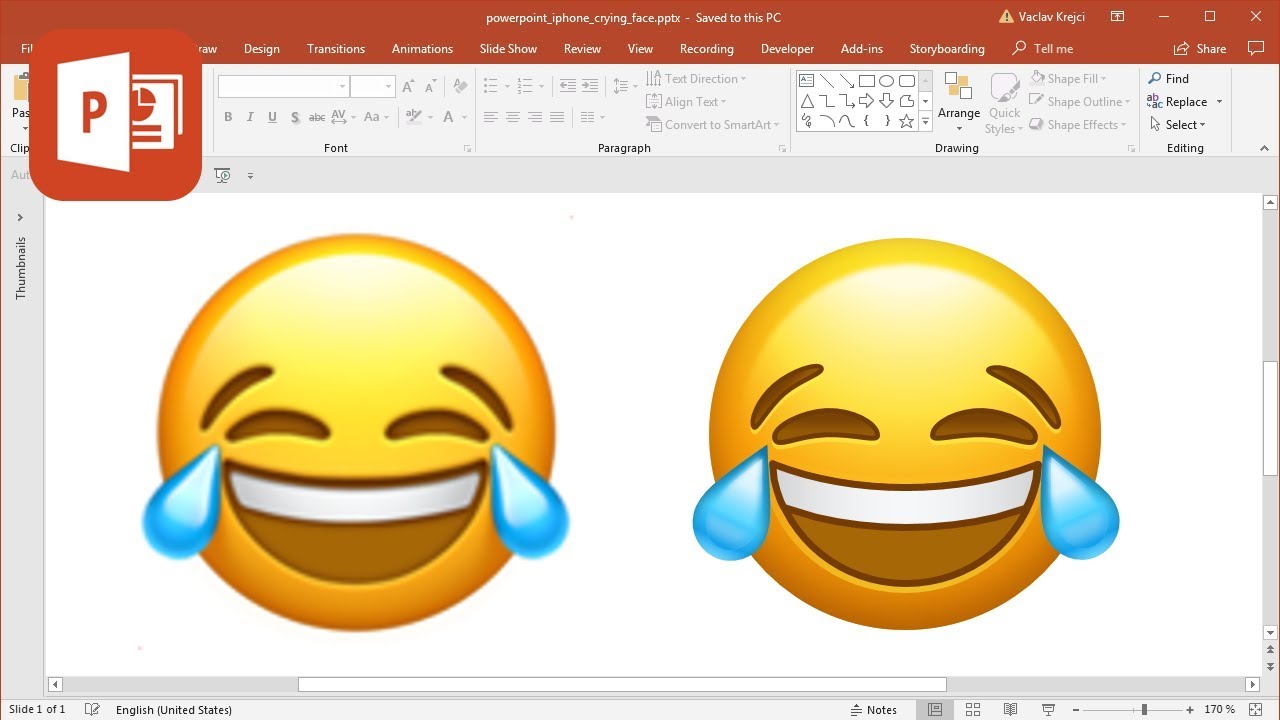 How to create Tears of Joy 😂 Emoji in Microsoft PowerPoint (Tutorial ...