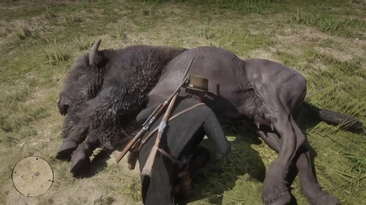 Red Dead Redemption 2 I Killing a Bison Perfectly - YouTube