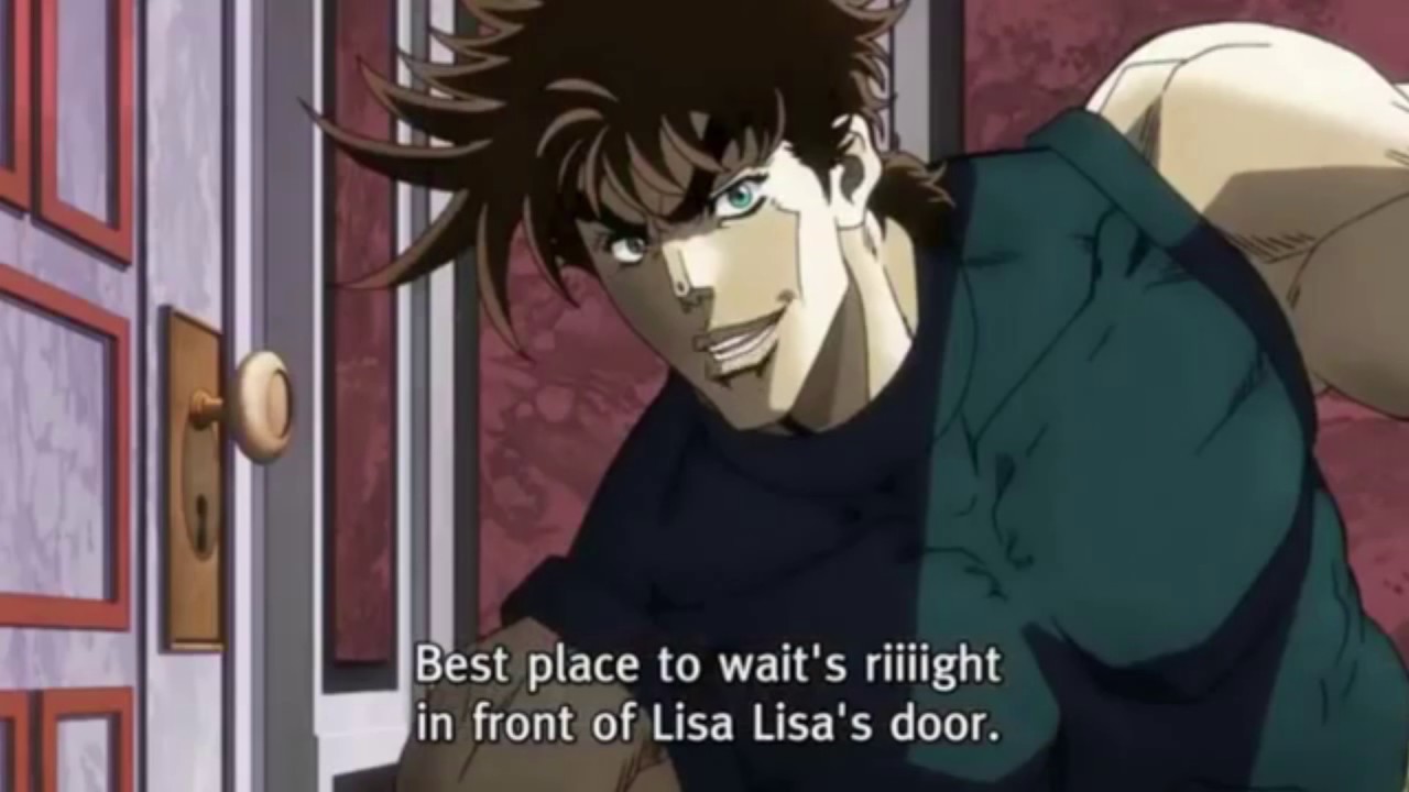 Joseph Joestar looking through keyhole green screen - YouTube