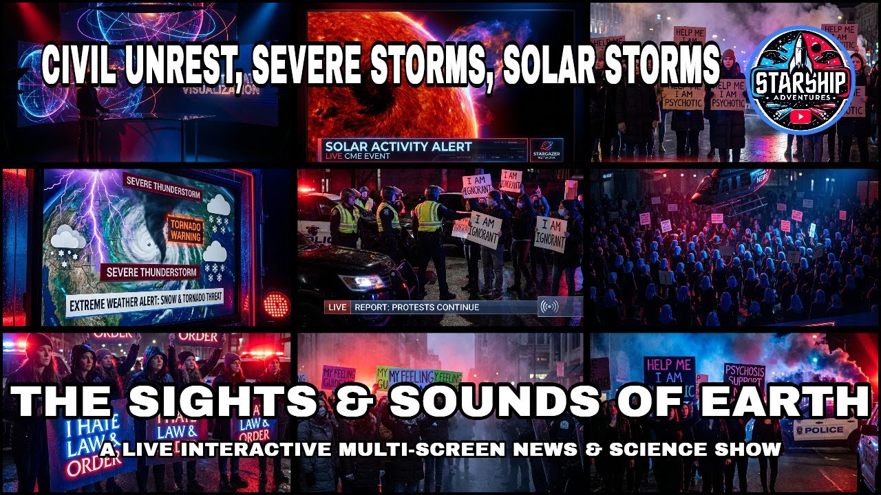 🔴 Sights & Sounds of Earth | Breaking News, Space Weather & Civil ...