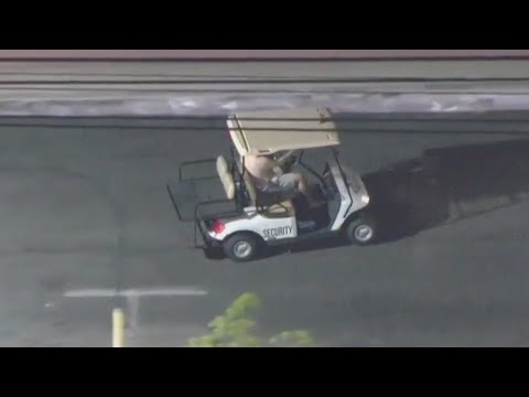 Stolen golf cart driver leads chase - YouTube