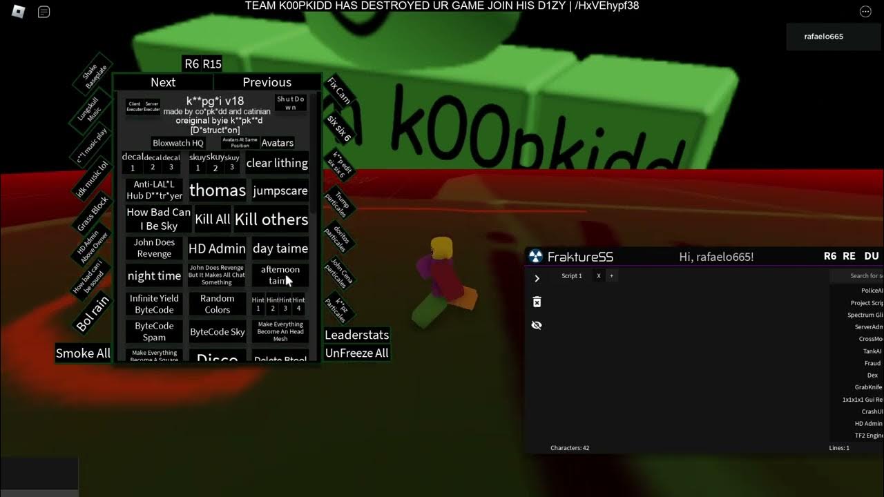 showcasing roblox require script (k00pgui v18) part 1 - YouTube