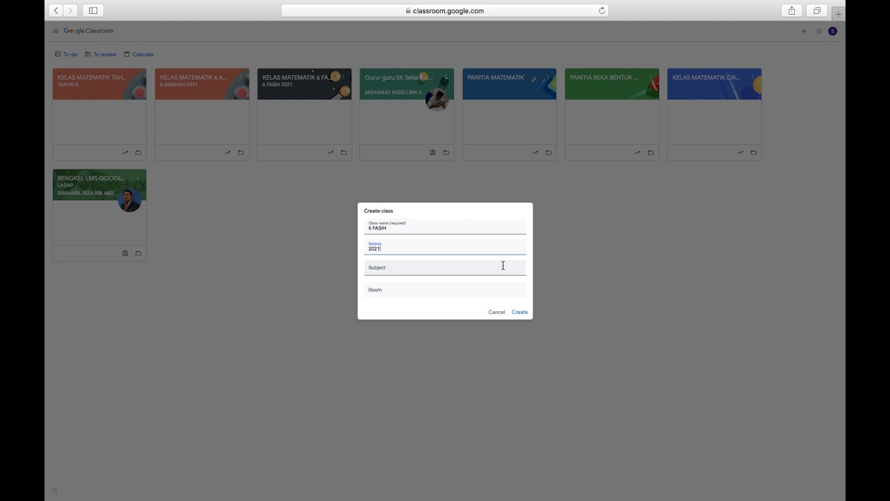Cara create Google Classroom (GC) - panduan untuk guru - YouTube