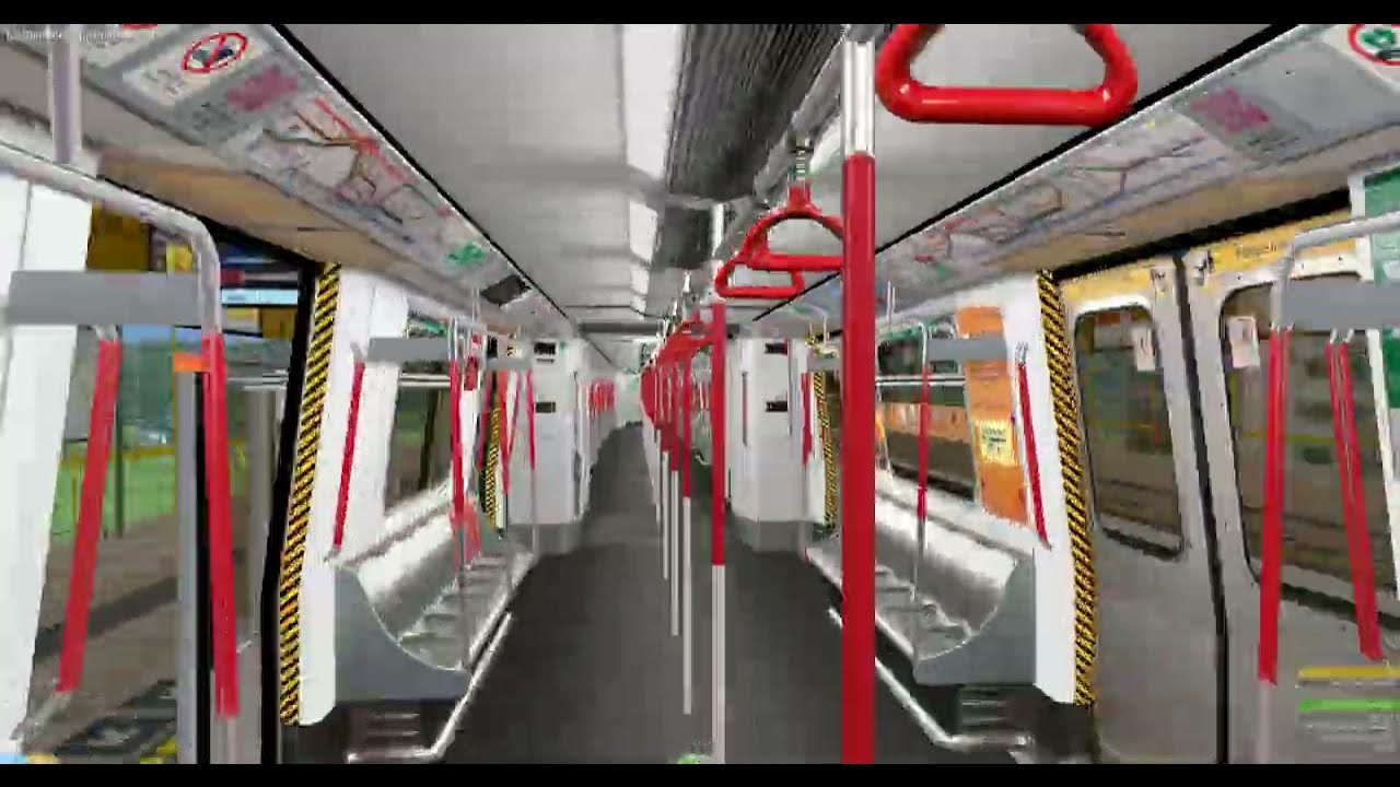 [OpenBVE] MTR Tsuen Wan Line M-Train [A266-A287] Arriving And Departing In Kwai Hing - YouTube