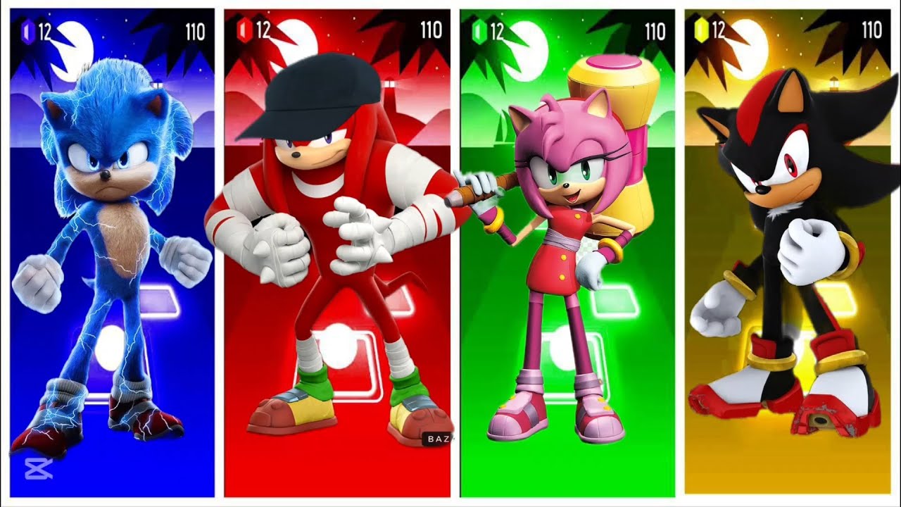 Sonic 🆚️ Ande 🆚️ Rose 🆚️ Dark type Tiles hop EDM RUSH please subscribe ...