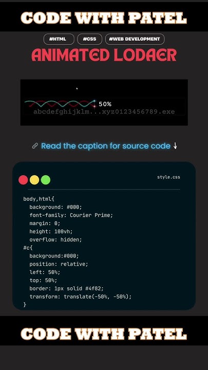 Loading Animation Using Html And Css 😍 Loadinganimation Loader Htmlcss Csstutorial Viral