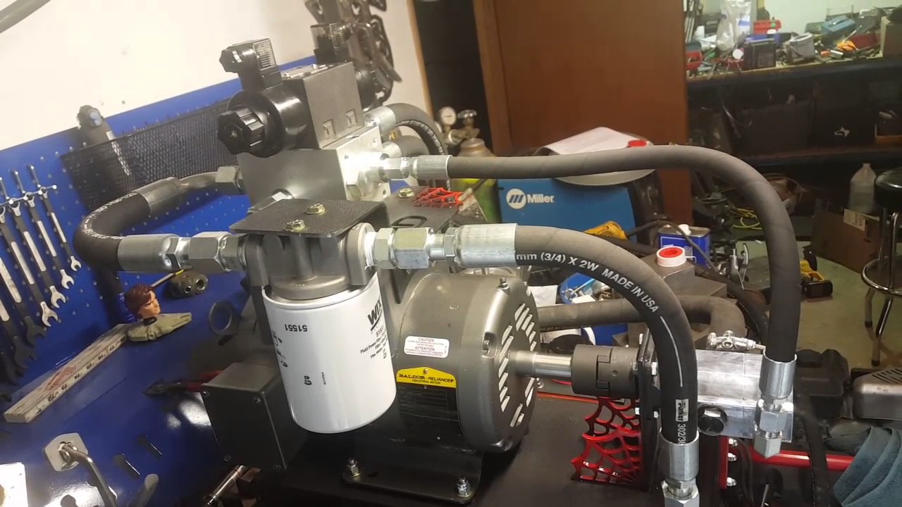 Hydraulic Press power unit update 2 - YouTube