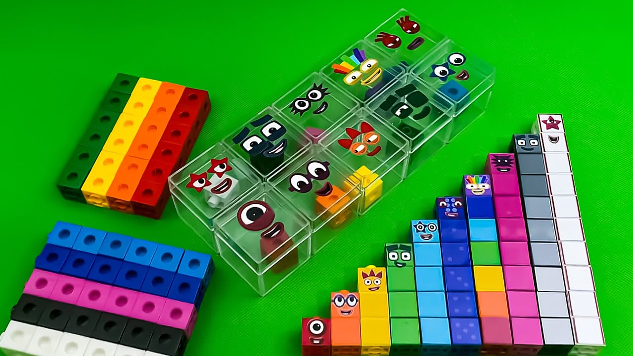 Diy Numberblocks 1 to 10 With Mathlinks Cube !! Numberblocks Cube ,# ...