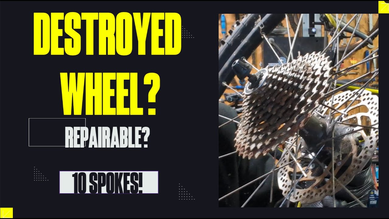 Does 10 broken spokes mean a new wheel? No! - YouTube