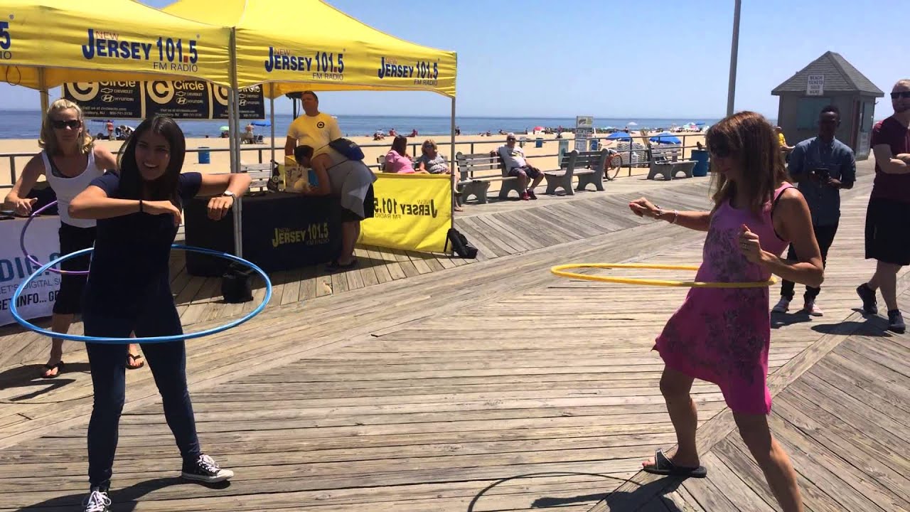Hula Hoop contest with Judi Franco and listeners live in Asbury Park ...