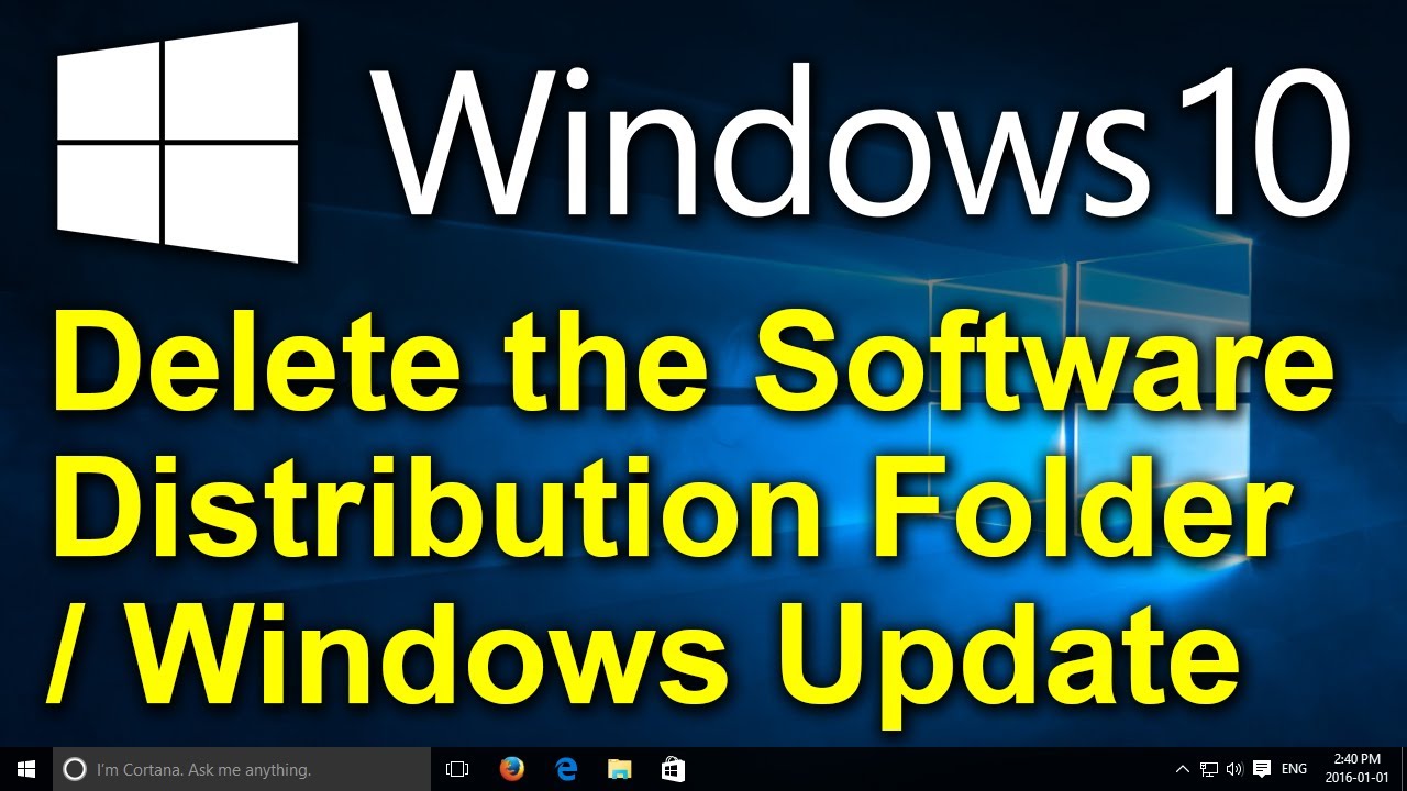 ️ Windows 10 - Delete the SoftwareDistribution Folder - Fix Windows ...