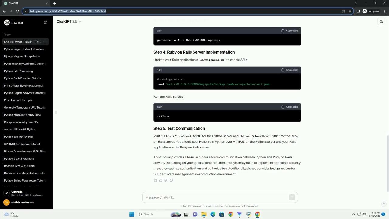 How should I let my python and rails http servers communicate securely - YouTube