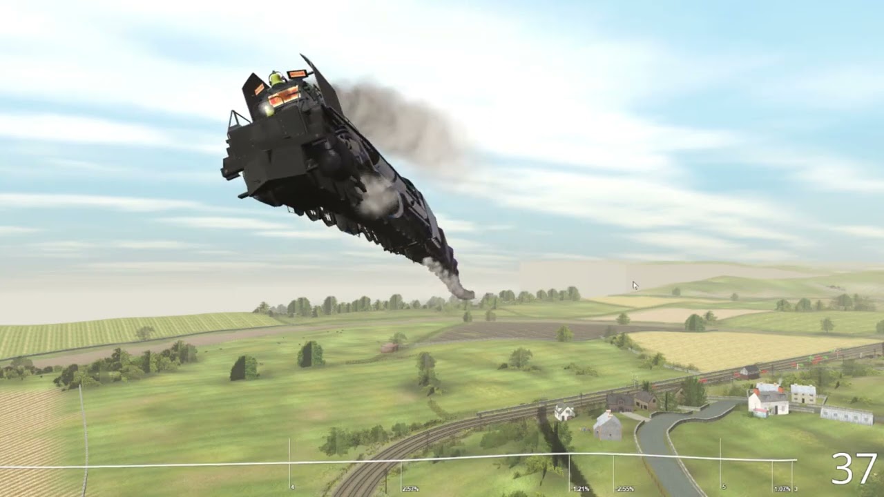 BIG ONE BLACK TRAINZ - FLYING SHADOW RIDE! - TRAINZ RAILROAD SIMULATOR ...