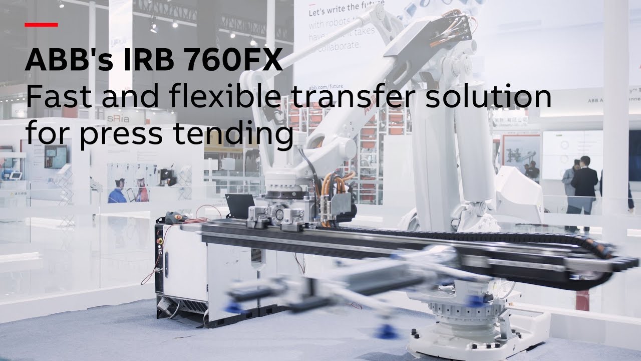 IRB 760FX Fast and flexible transfer solution for press tending - YouTube