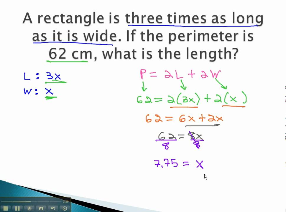 Word Problems - Perimeter - YouTube