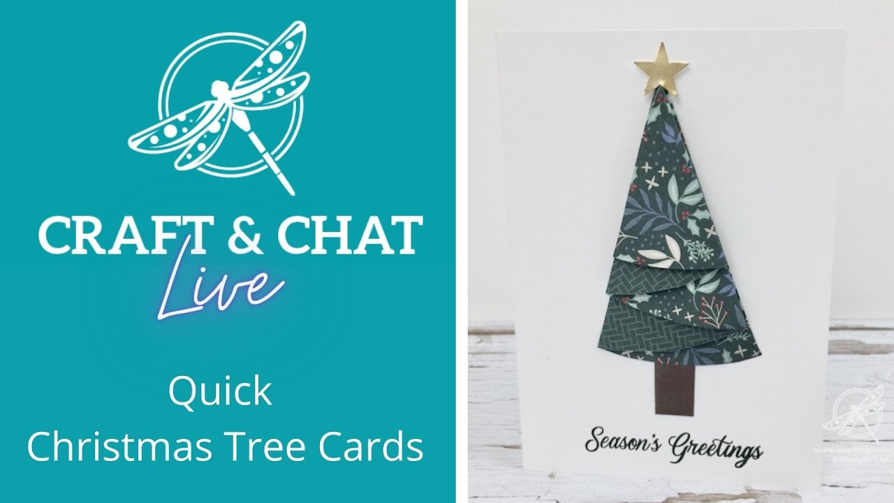 Craft and Chat : Quick Christmas Tree Cards - YouTube