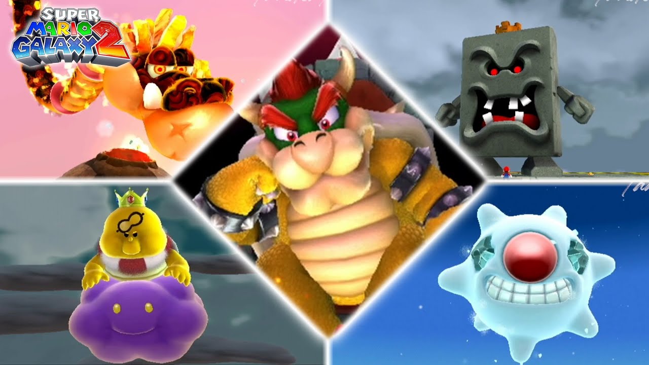 All Bosses - Super Mario Galaxy 2 (Wii) - YouTube