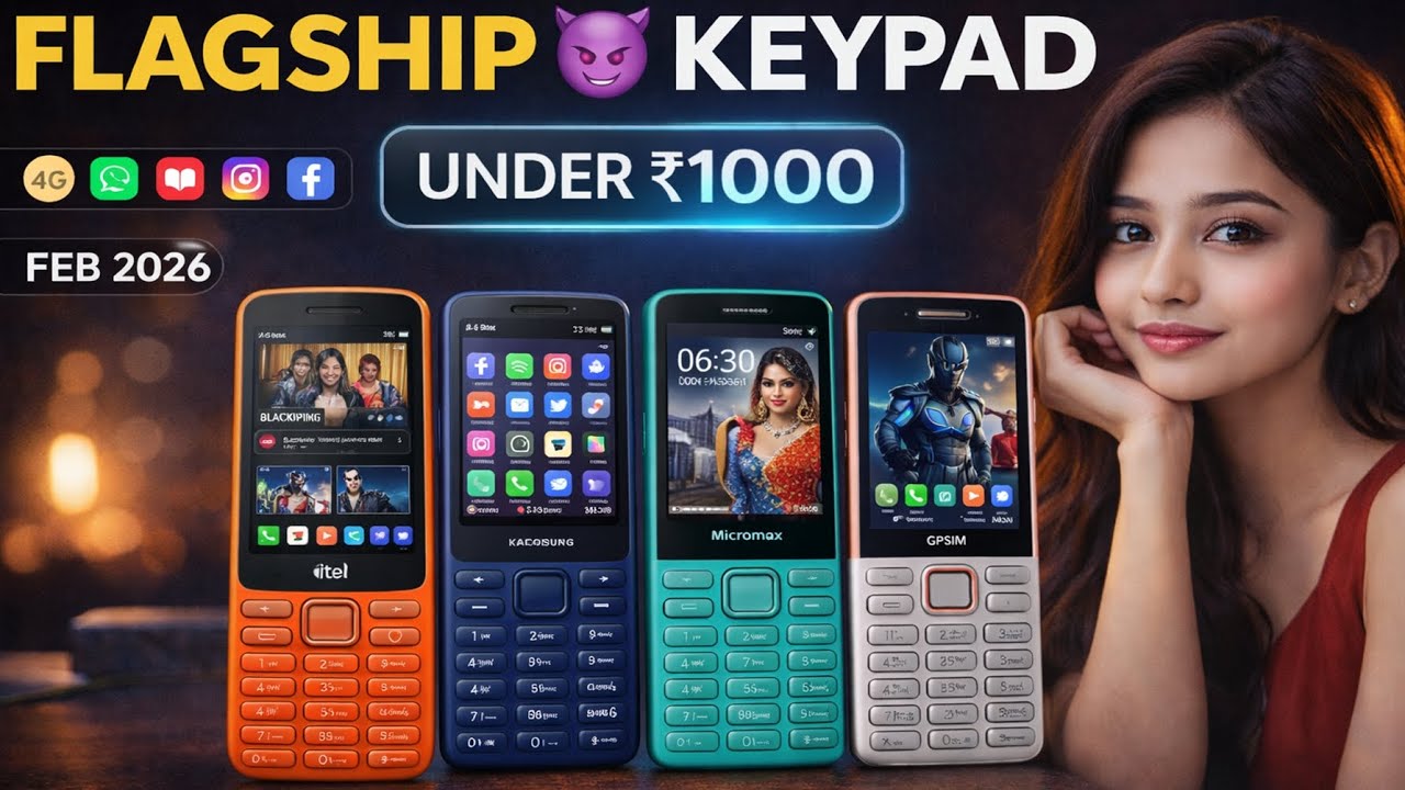 Top 5 Best Keypad Phone Under 1000⚡⚡ February 2026📱☠️🔥 - YouTube