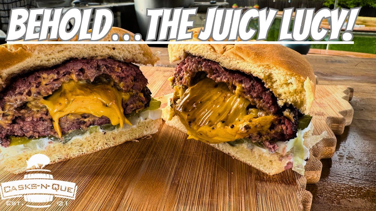 Juicy Lucy Burger | Backyard Cheeseburger - YouTube