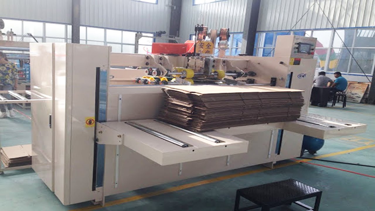 SEMI AUTOMATIC BOX STITCHING MACHINE JATENDRA BRAND - YouTube