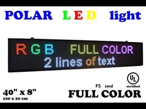 UnBoxing & Programming POLAR LED RGB Color Sign - YouTube