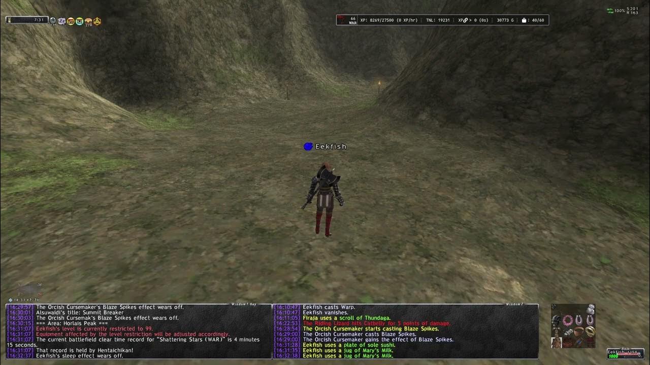 Final Fantasy XI - Horizon XI - WAR Maat (Shattering Stars) @ Lv66 - YouTube