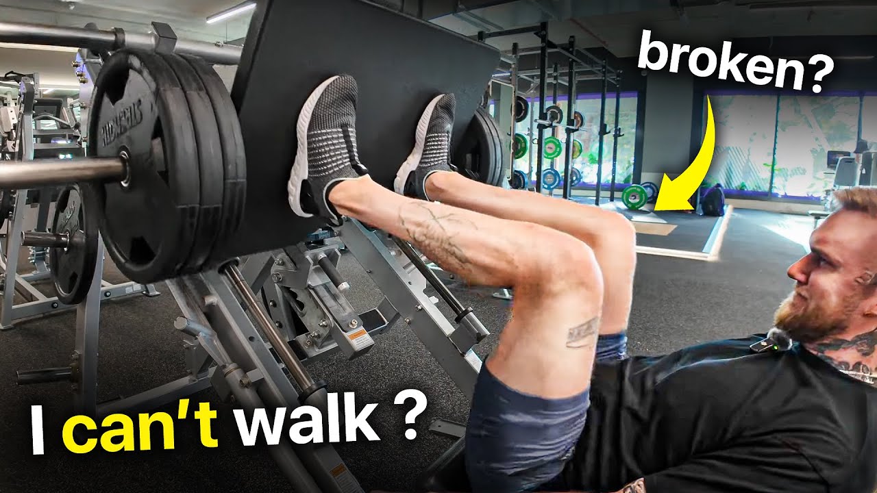 I broke my leg doing leg press - YouTube