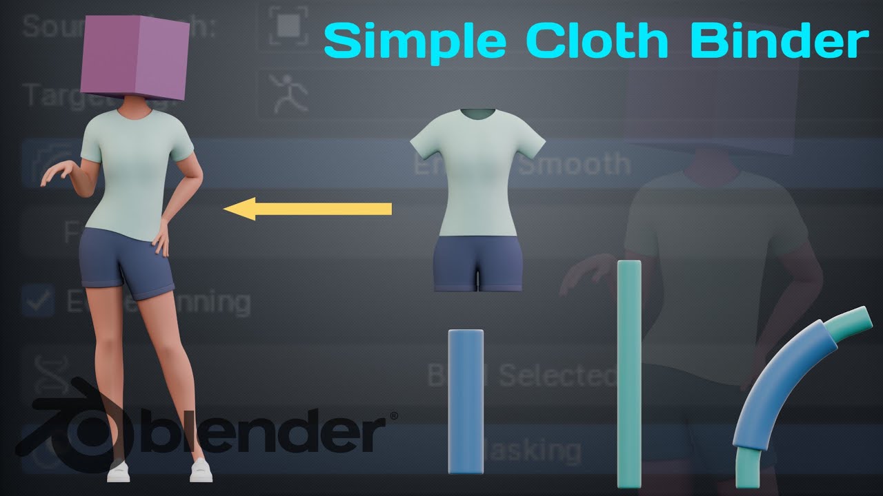 Simple Cloth Binder For Blender. - YouTube