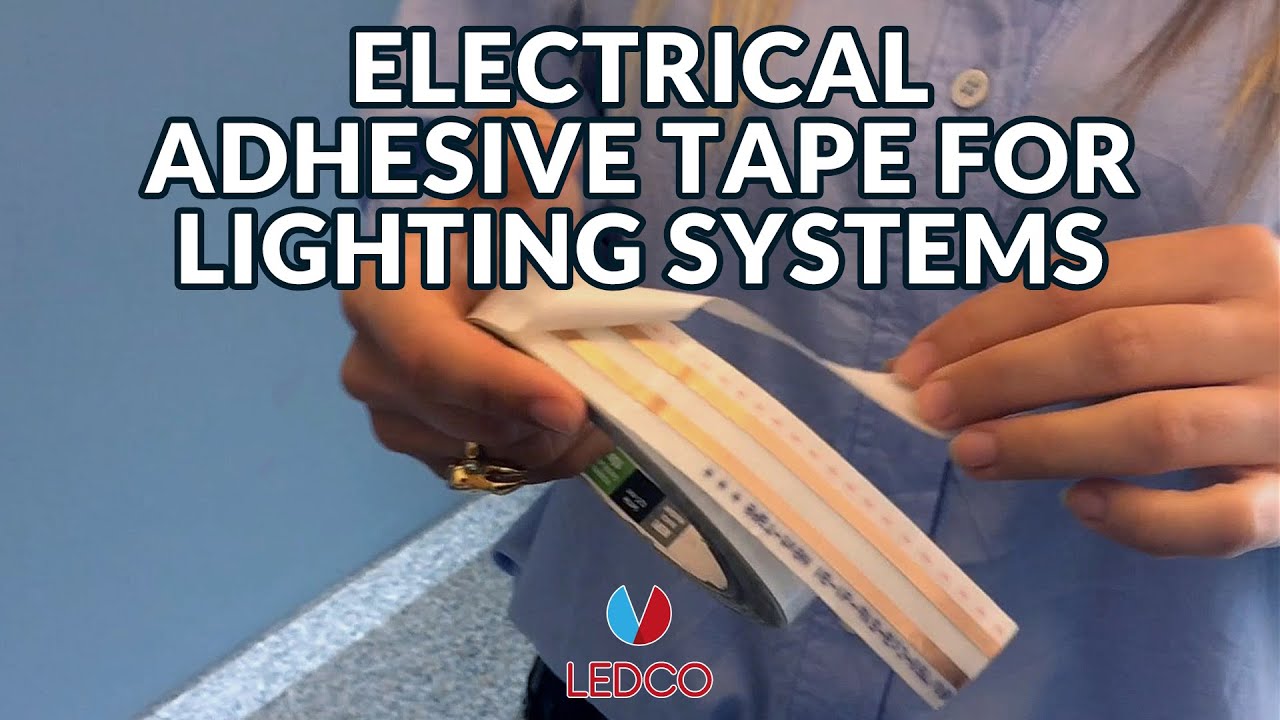 Electrical adhesive tape for lighting systems without breaking the ...