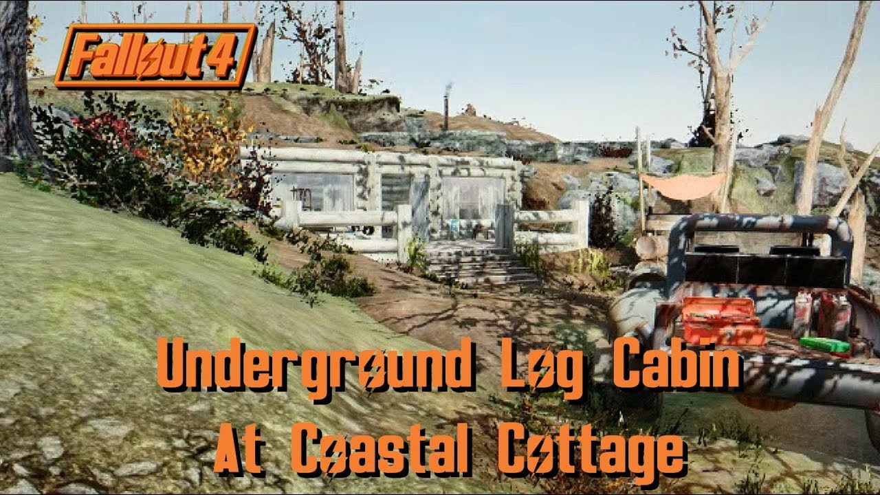 Fallout 4 - Underground Log Cabin At Coastal Cottage - YouTube