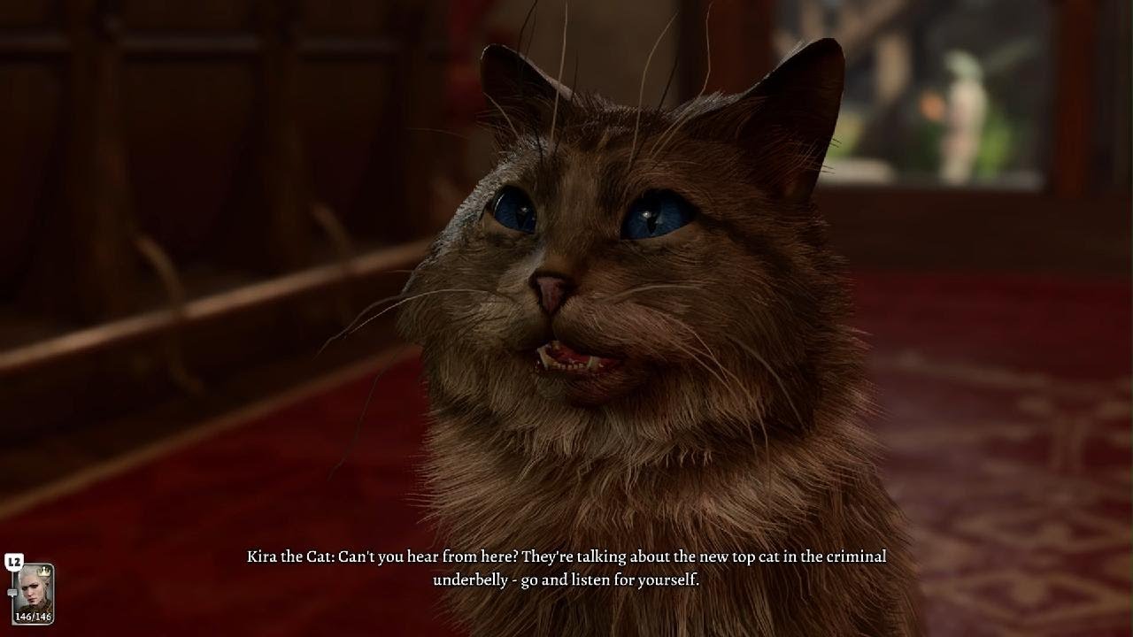 [BG3 Baldur's Gate 3] Sharess' Caress: Complimenting Kira the Cat - YouTube