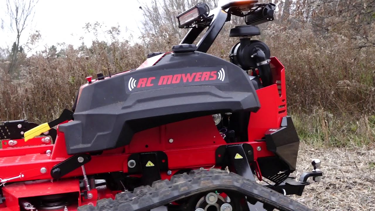 RC Mowers TK-52XP Tracked Slope Mower on Steep Hillside - YouTube