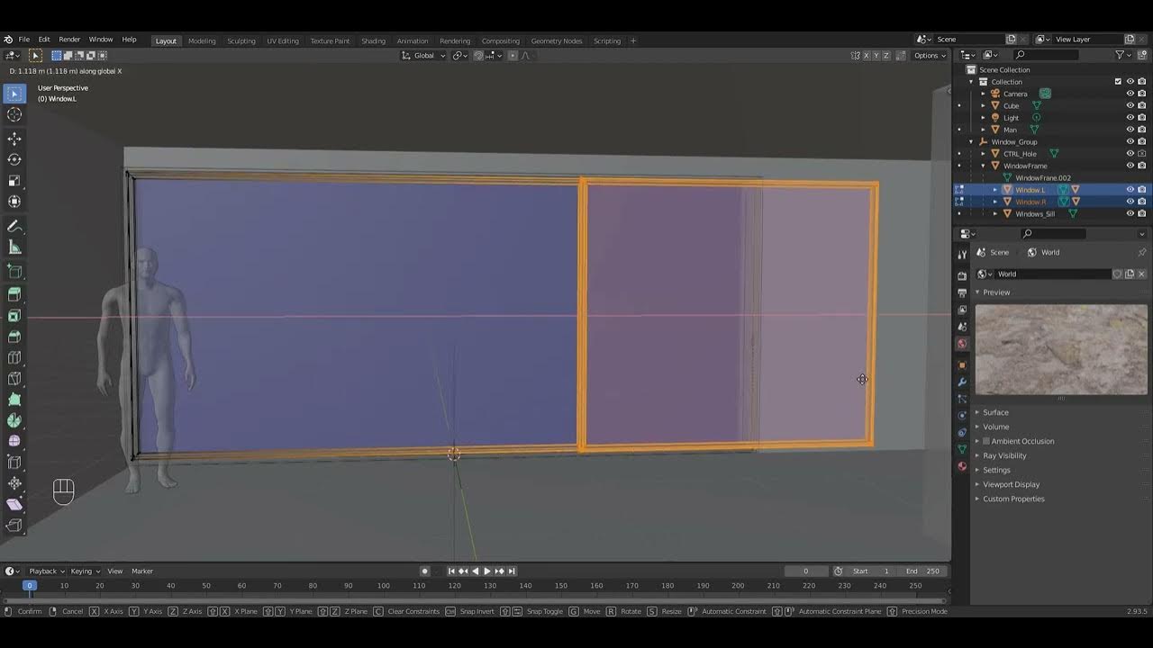 Blender: How to reshape the window rail from Archimesh? - YouTube